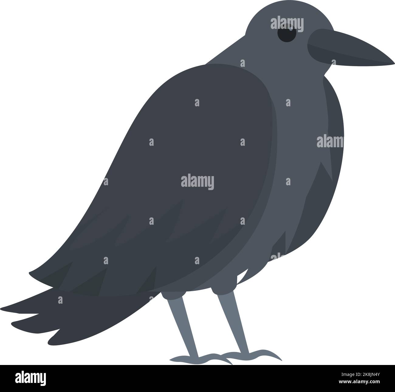 Raven bird icon cartoon vector. Crow death. Art feather Stock Vector ...