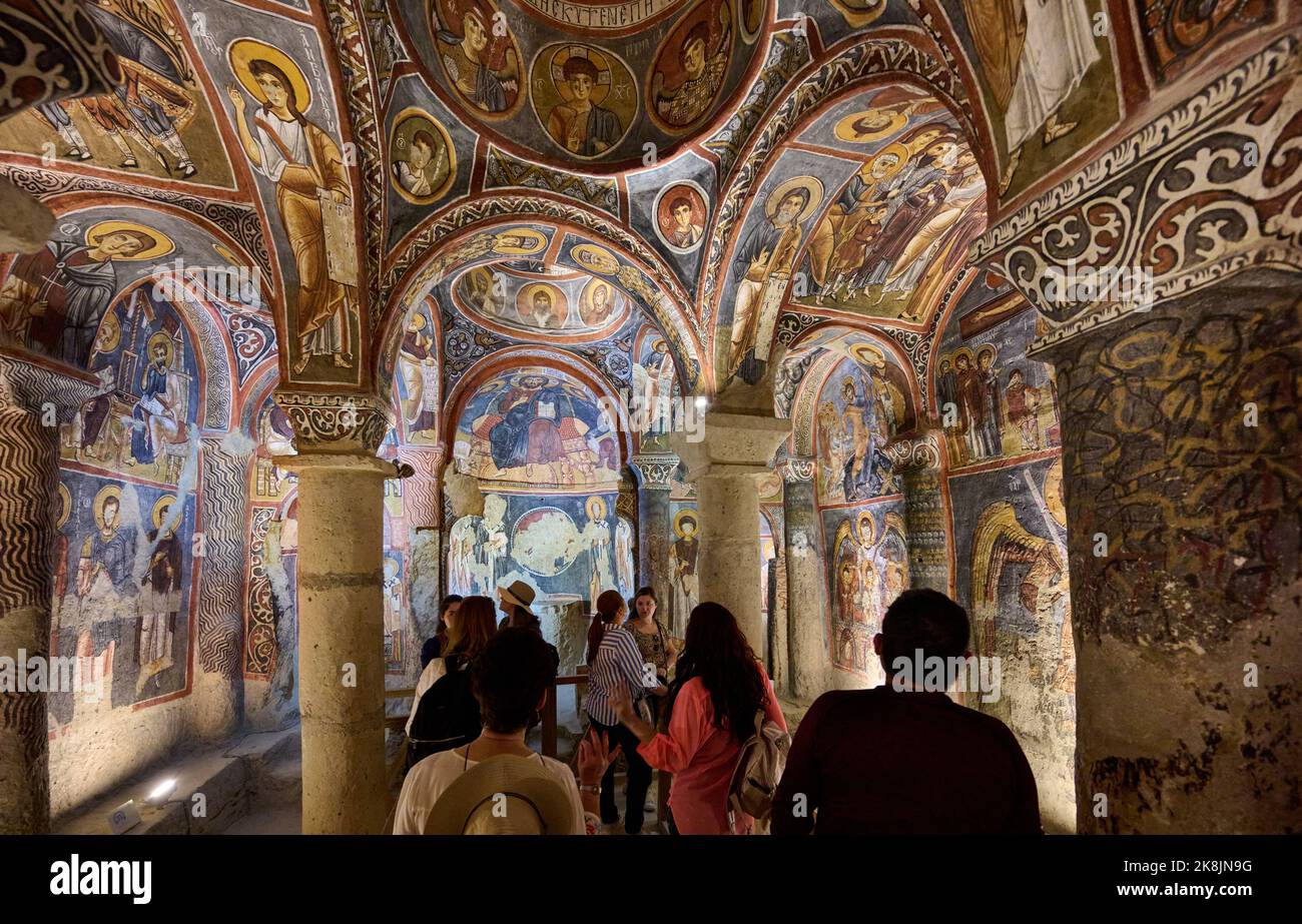 interior view of magnificent fresco in dark church, Karanlık Kilise in ... interior view of magnificent fresco in dark church, Karanlık Kilise in ...