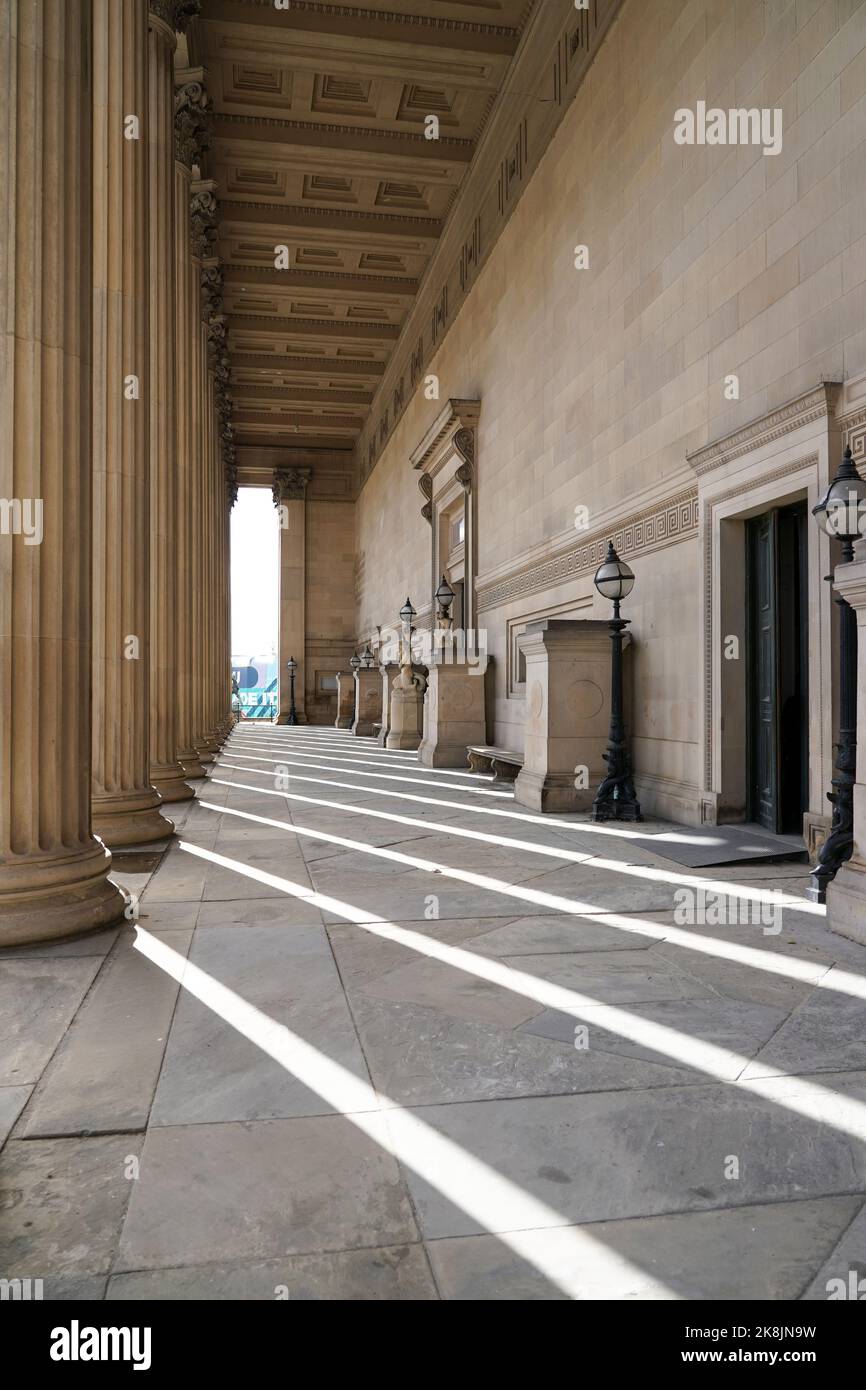 Entrance to St Georges Hall, Liverpool, Merseyside, England, UK Stock ...