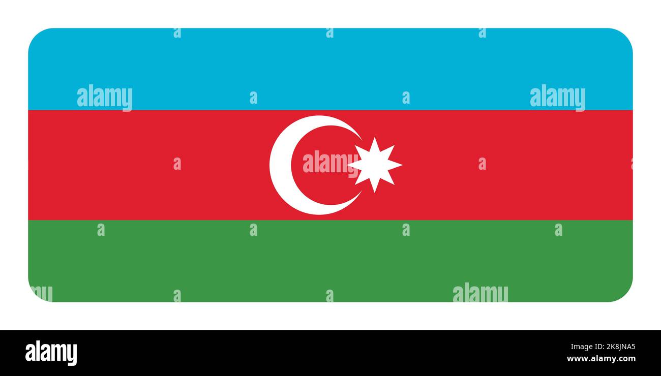 Flag of Azerbaijan. Azerbaijani national symbol in official colors ...