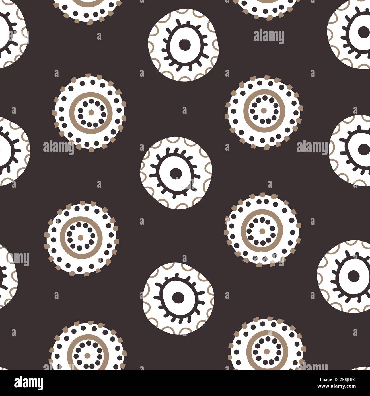 Seamless pattern with geometric aboriginal ornament. Ethnic tribal ...