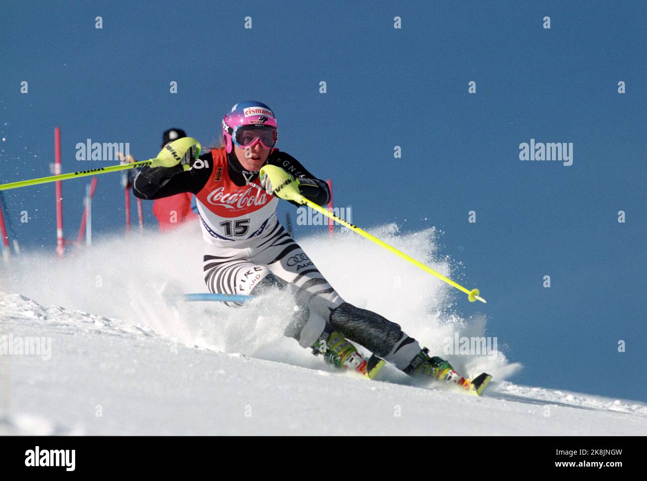 Germany february 1996 alpinist martina ertl in action photo hi-res ...