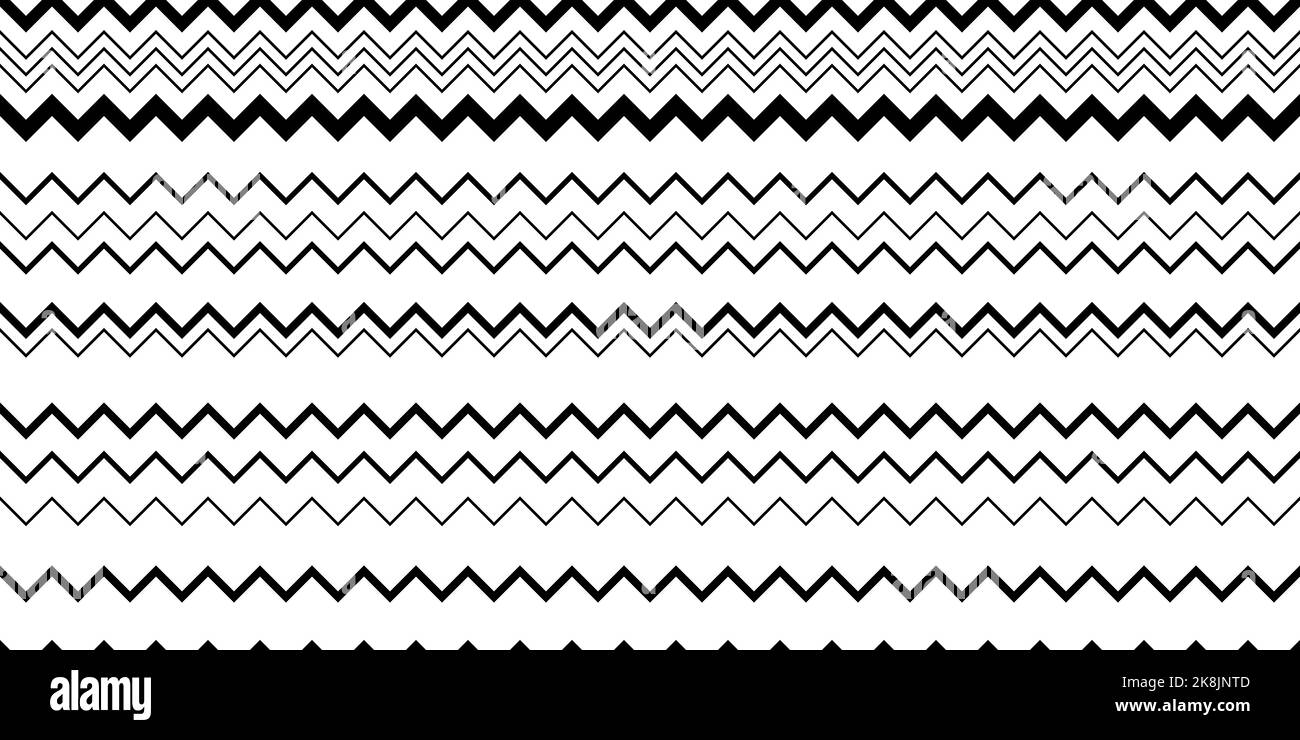 Zigzag seamless pattern. Zig zag chevrons irregular ornament. Classic fashion decor seamless ...