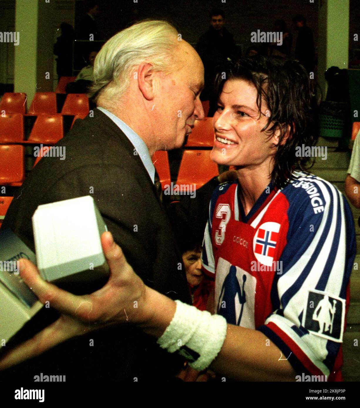 Lise aserud ntb embraces happiness handball hi-res stock photography ...