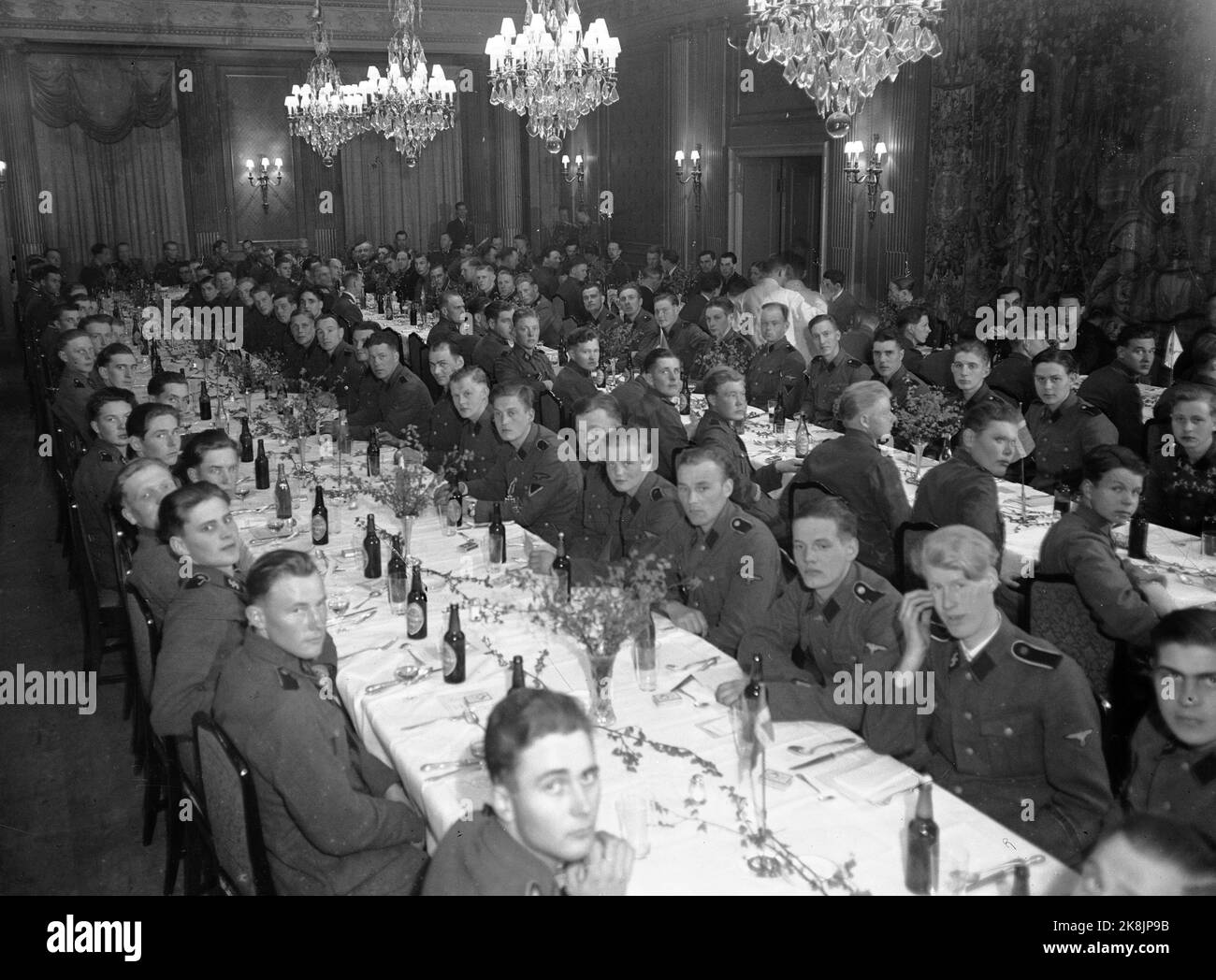 WW2 Oslo 19440517 2. Politi Company. Here from the party at Bristol ...