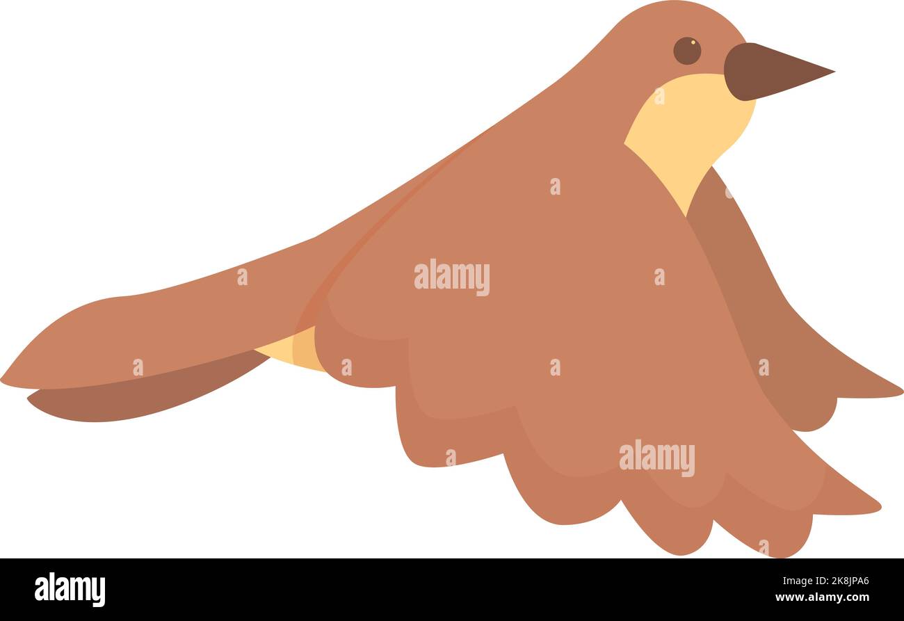 Fly bird icon cartoon vector. Tree bird. Small flying Stock Vector ...