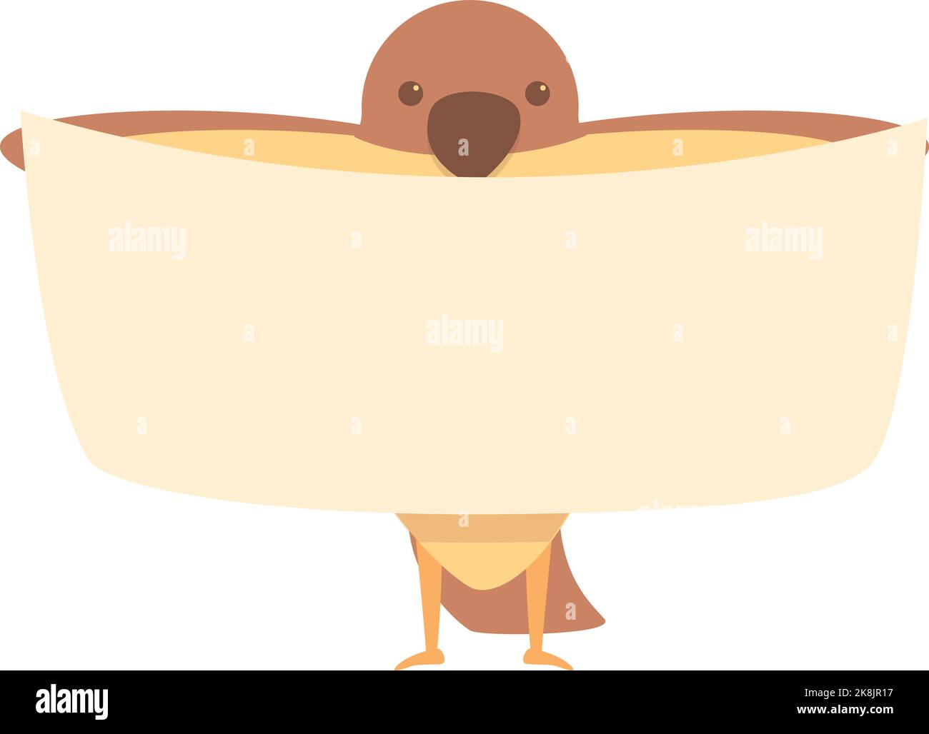 Sparrow with banner icon cartoon vector. Small flight. Bird tree Stock ...