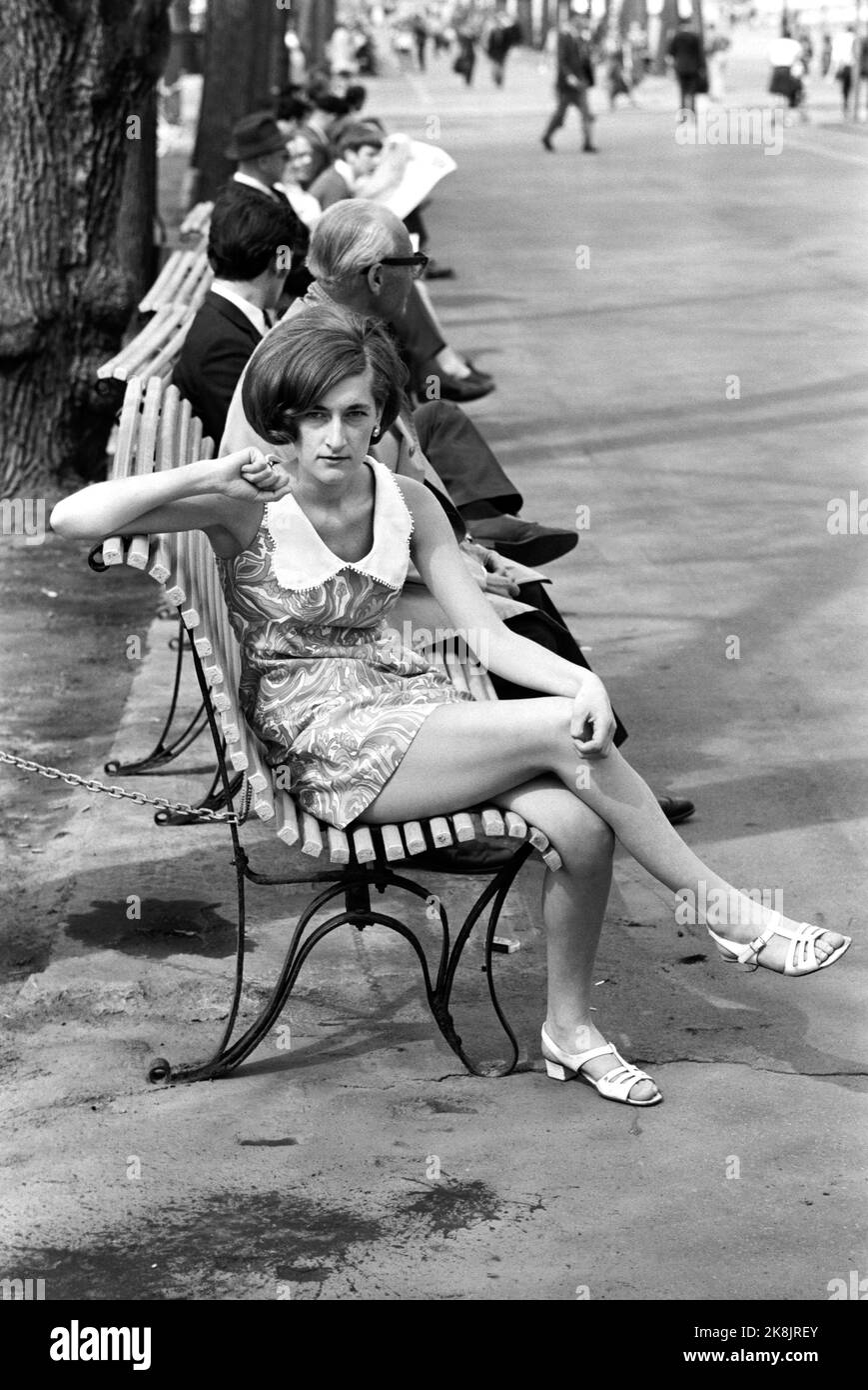 Oslo May 1970 Almost 20 -year -old Sissel Rønbeck sits on the Council ...