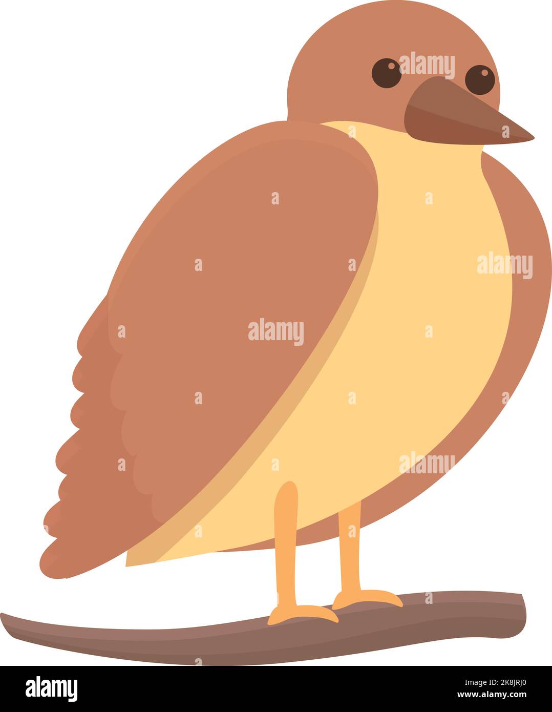 Sparrow on branch icon cartoon vector. Tree bird. Cute fly Stock Vector Image & Art - Alamy