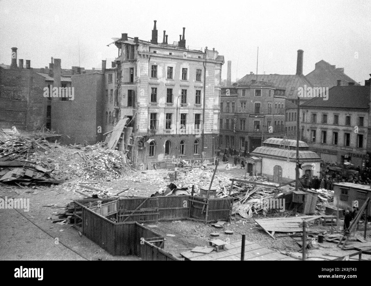 Oslo 19450315 The Norwegian State Railway's administration building is ...