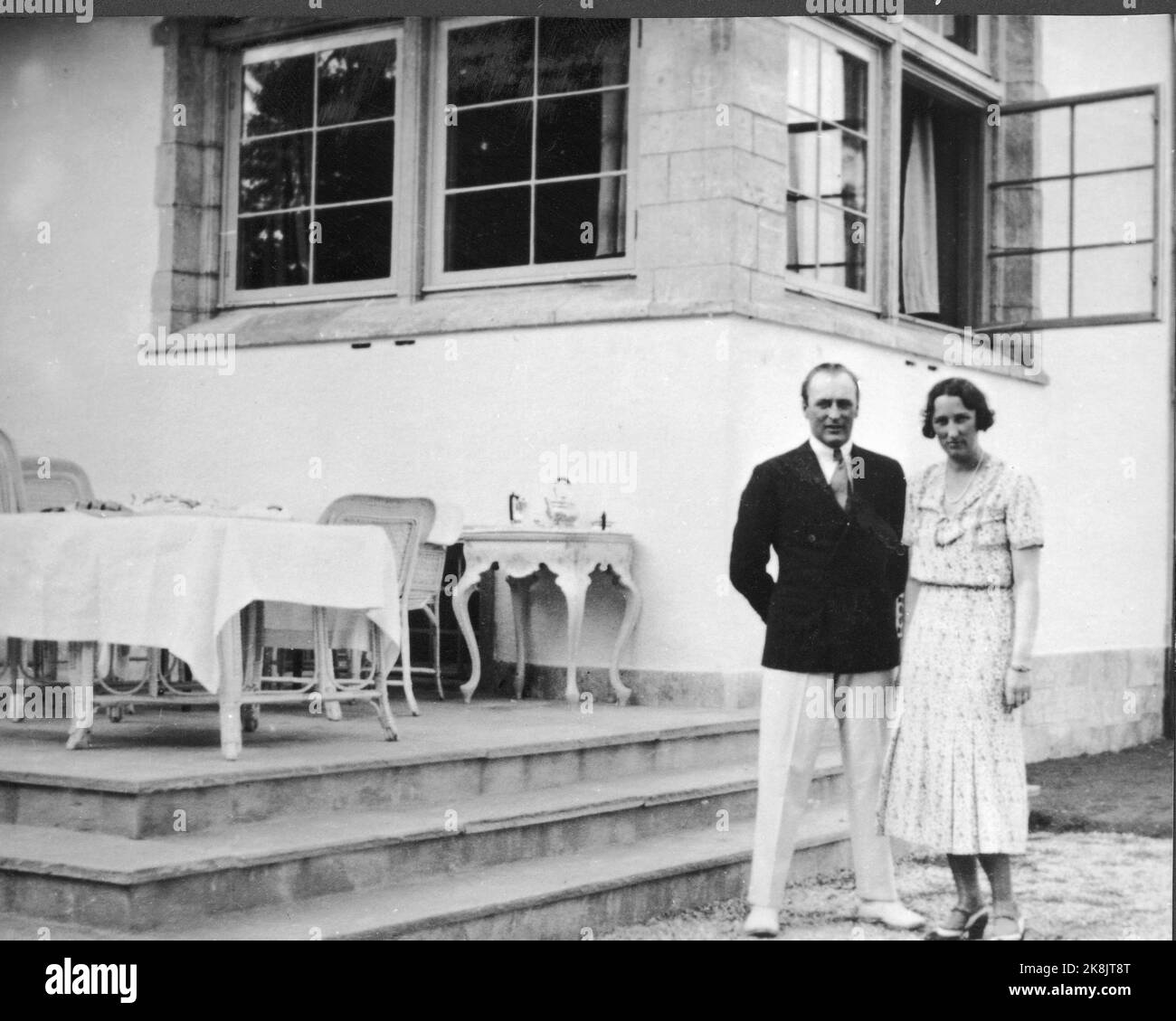 Crown prince olav and crown princess martha photo Black and White Stock ...