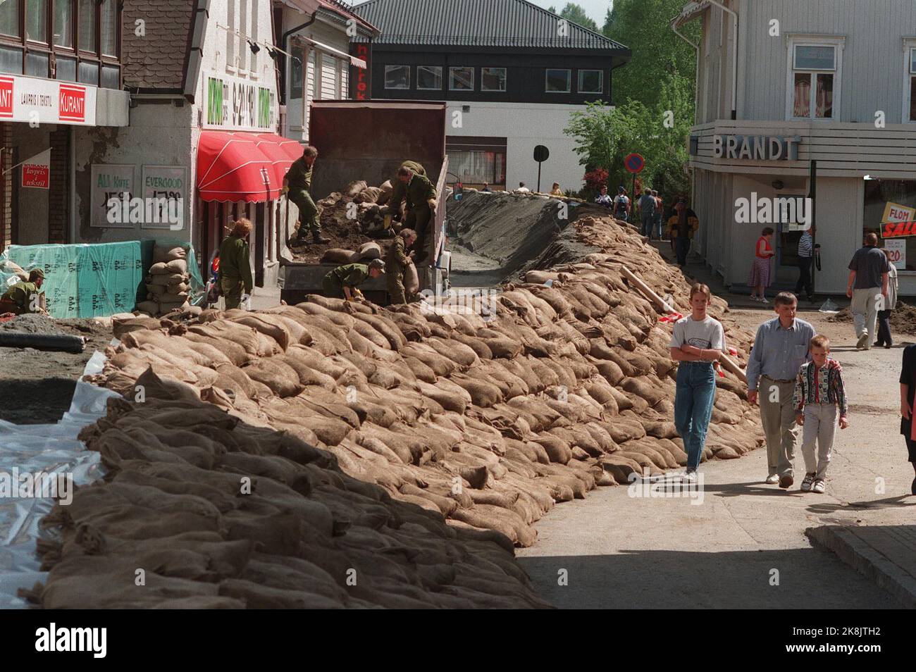Eidsvoll. Flood disaster in Eastern Norway. Due to snowmelt and rain ...