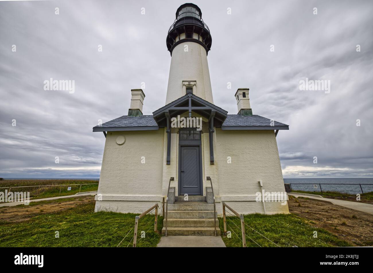 The Yaquina Head Lighthouse in the Ring in Oregon Stock Photo - Alamy