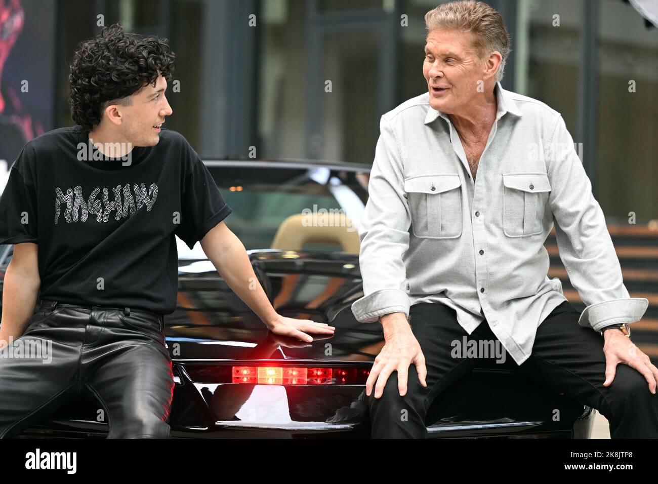 Cologne, Germany. 24th Oct, 2022. David Hasselhoff (r), actor, and ...