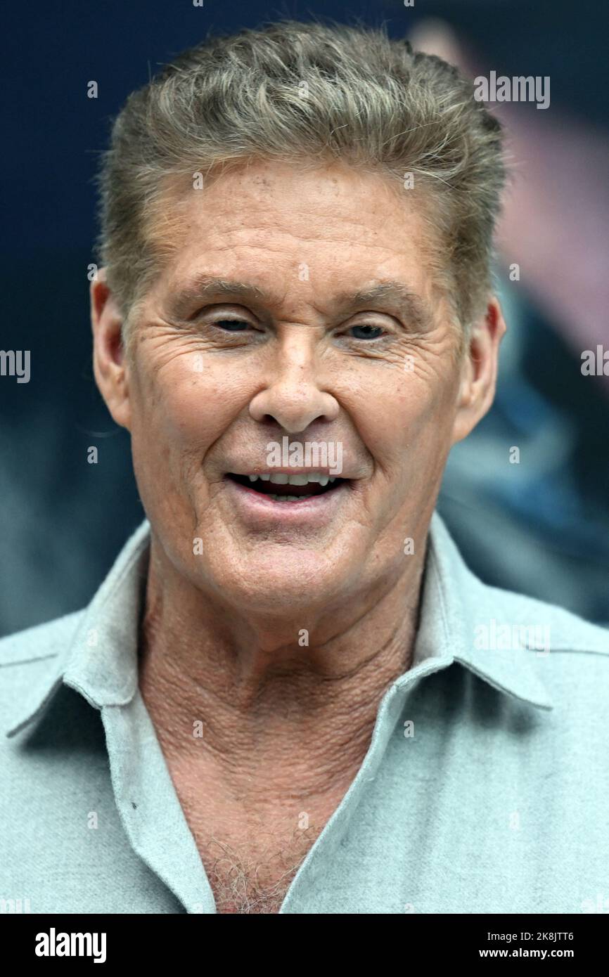 Cologne, Germany. 24th Oct, 2022. David Hasselhoff, actor poses in ...