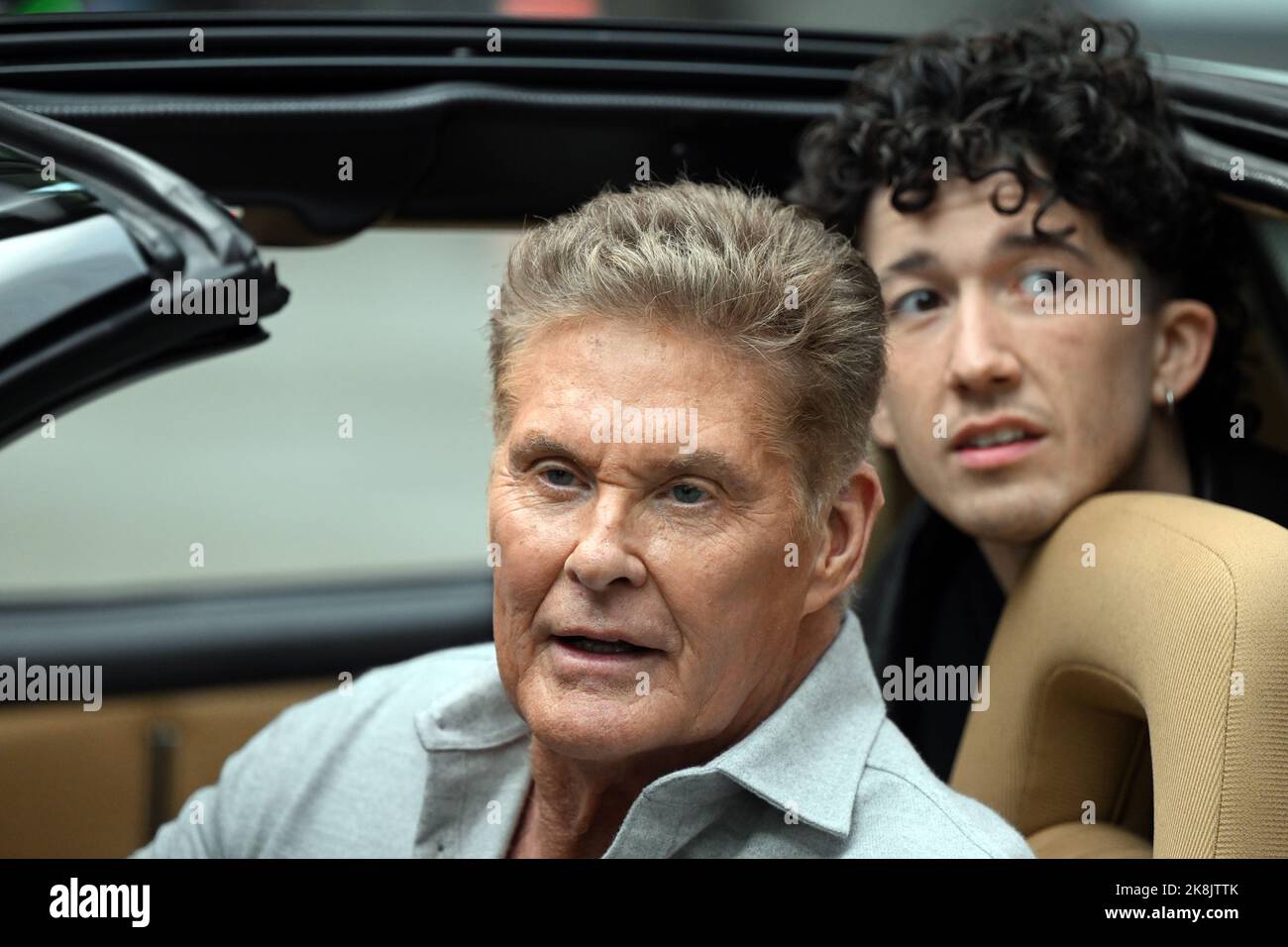Cologne, Germany. 24th Oct, 2022. David Hasselhoff (l), actor, and ...