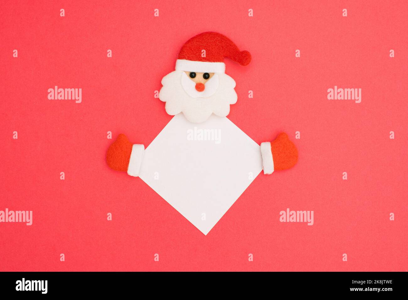 Christmas Square leaflet blank template design idea. Santa Claus with ...