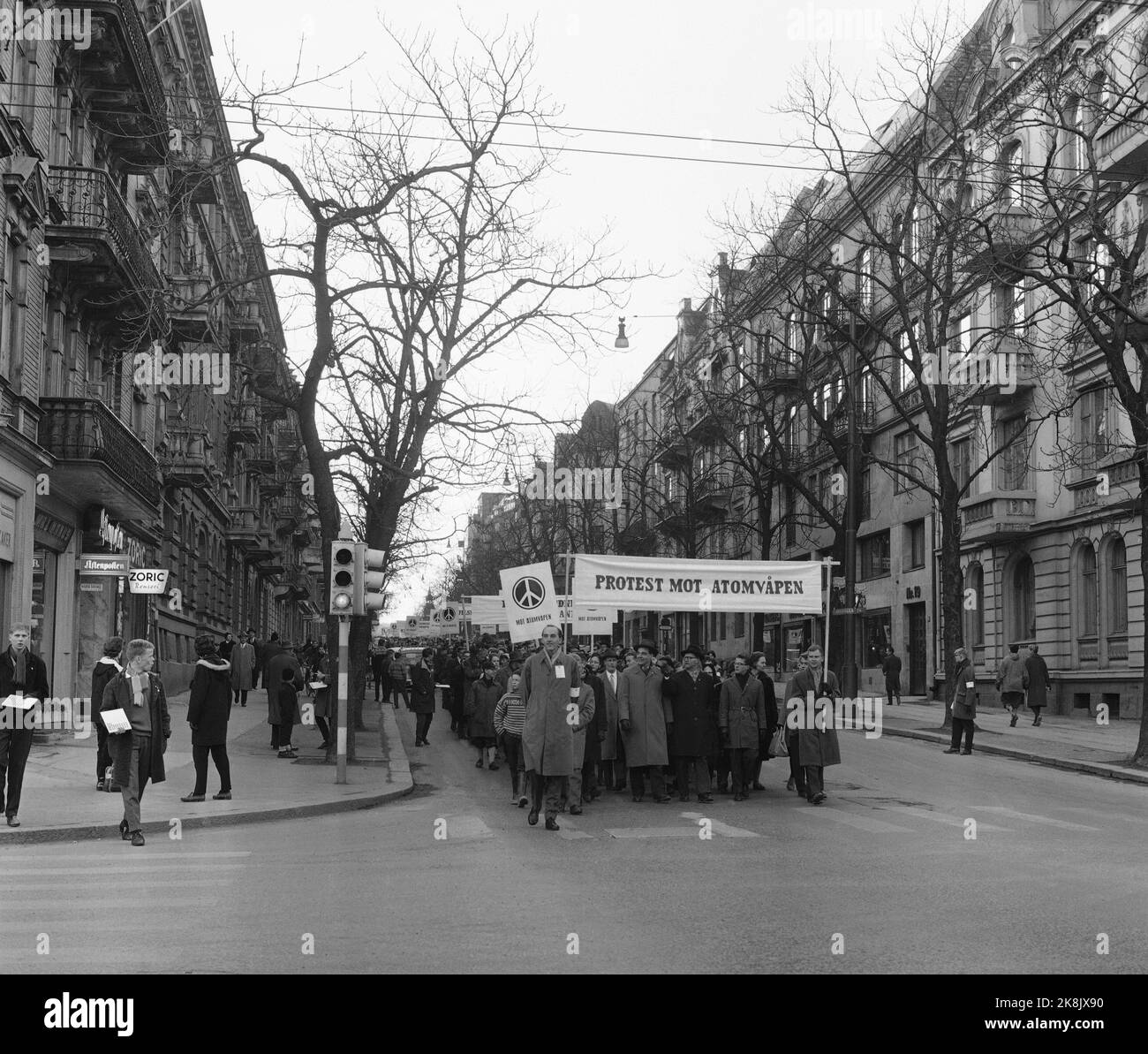 Oslo Sunday, March 19, 1961. The action committee against nuclear ...