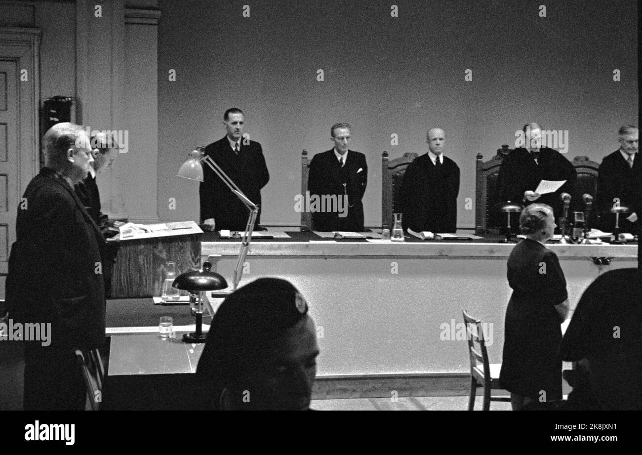 Oslo 19450910. The Landssvik case against Vidkun Quisling in ...