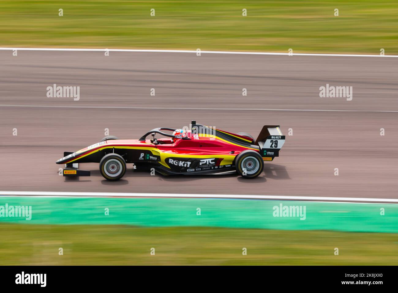 A ROKiT F4 Championship car on the track at Thruxton Stock Photo - Alamy