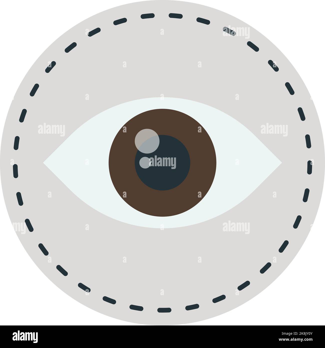 electronic eyeball illustration in minimal style isolated on background ...