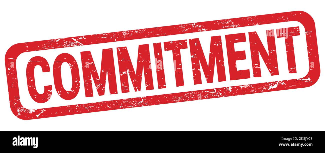 COMMITMENT text written on red rectangle stamp sign Stock Photo - Alamy