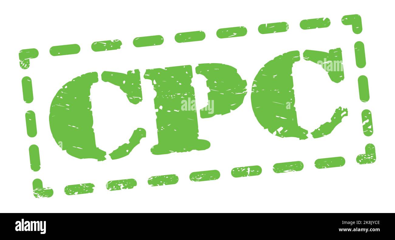 CPC text written on green dash stamp sign Stock Photo - Alamy