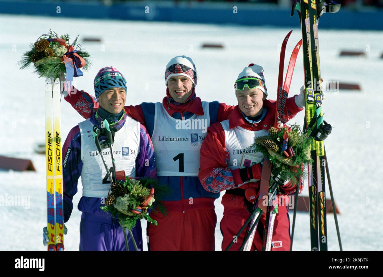 Lillehammer 19940219 Winter Olympics at Lillehammer. Flower ceremony ...