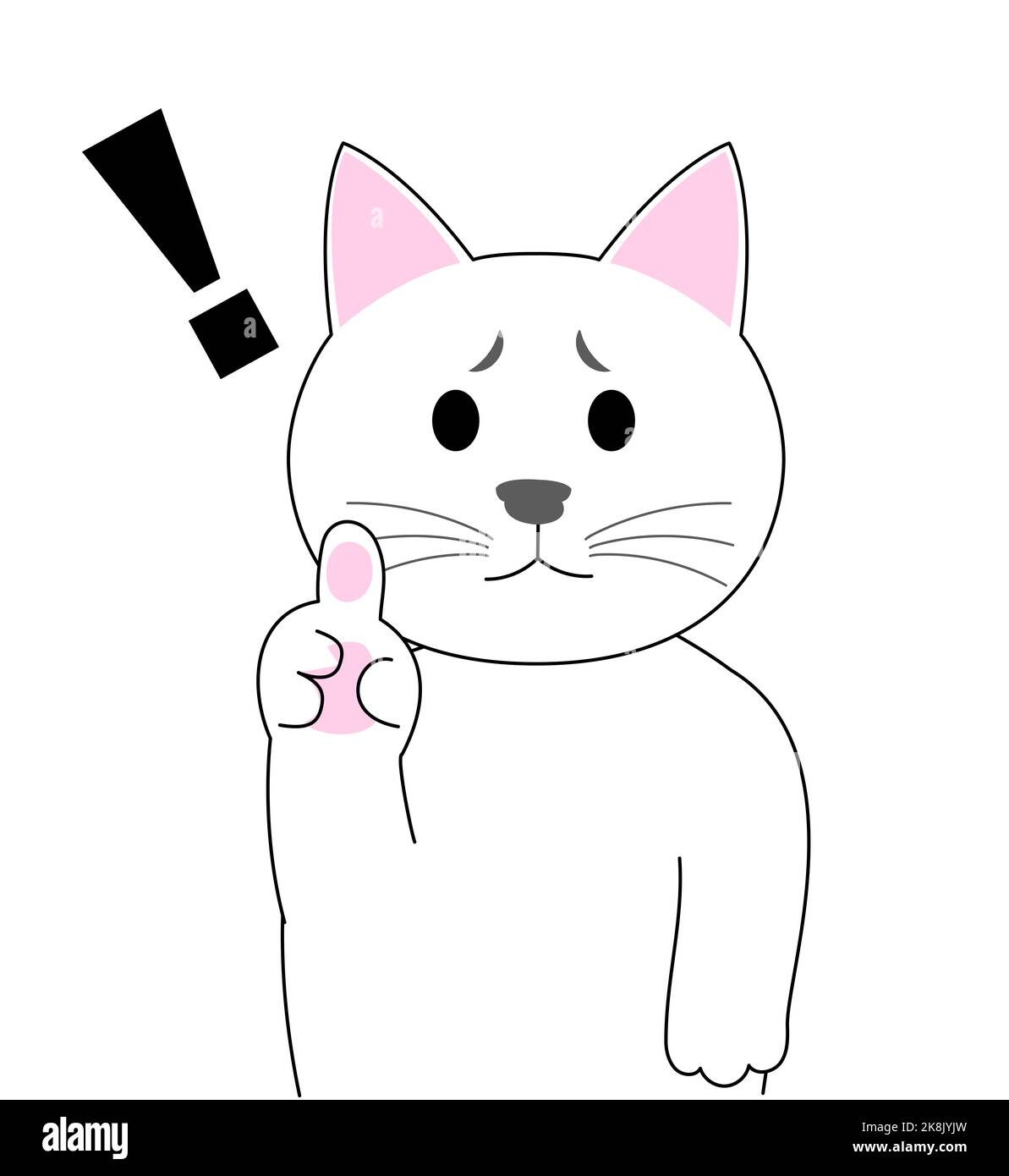 A White Kitten expressing a caution Stock Photo - Alamy