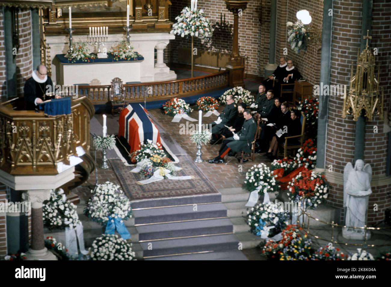 Oslo 19690106. The funeral of Trygve Lie, former Secretary General of ...