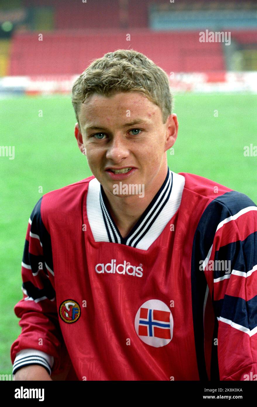 Oslo 199605 Football, Ole Gunnar Solskjær in national team suit. Photo ...