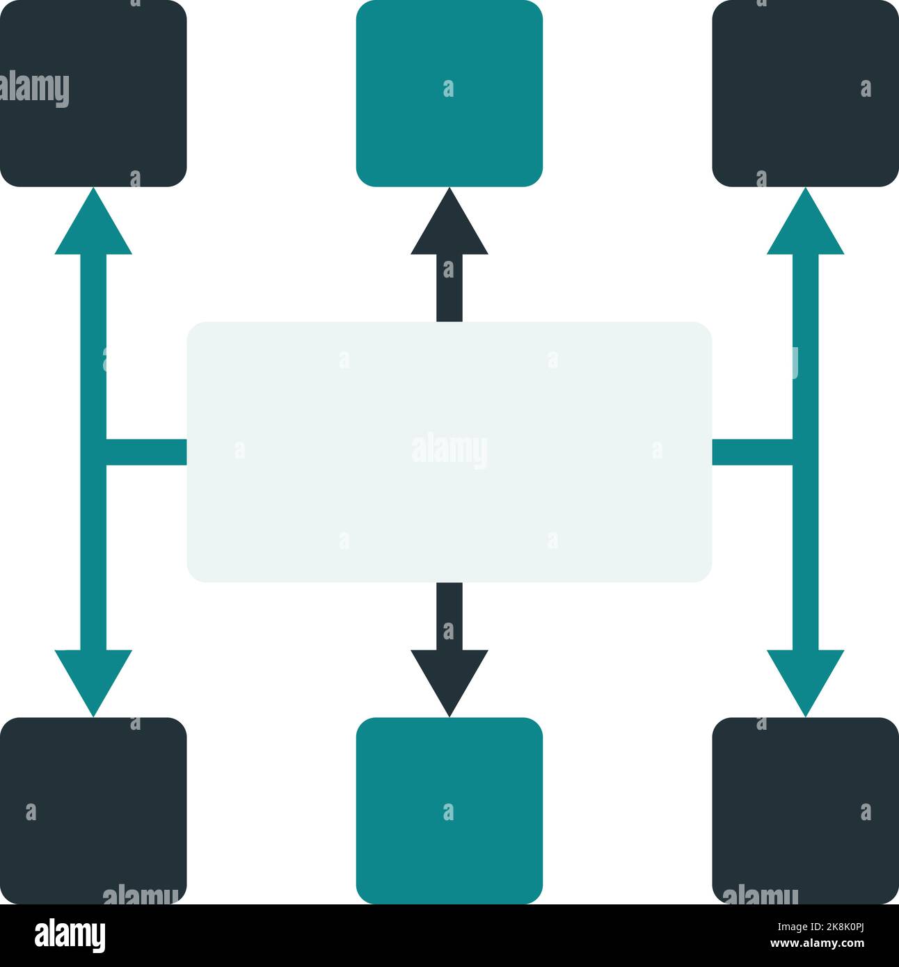 Strategy concept illustration in minimal style isolated on background ...