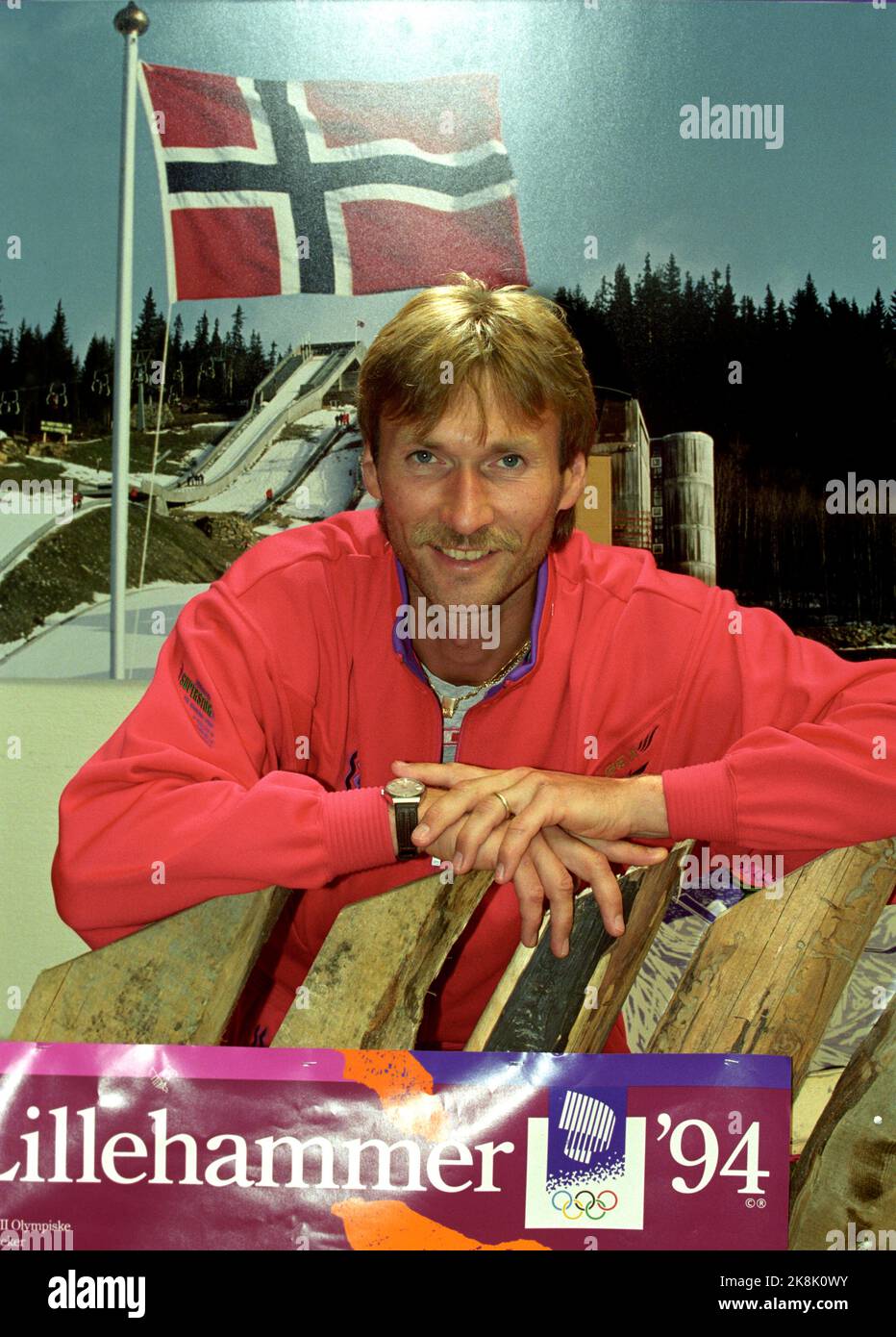 Lillehammer 1993: Hummer Trond Jøran Pedersen. Pre -image in connection ...