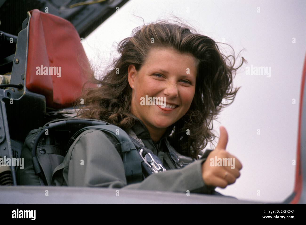 August 1990 - Princess Märtha Louise visits the Armed Forces. Here, the ...