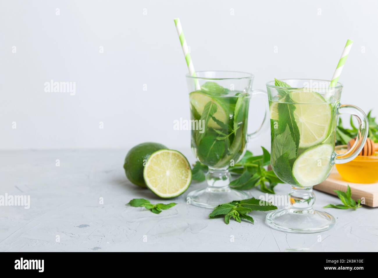 Mojito summer refreshing cocktail with ice and mint. mojito cocktail ...