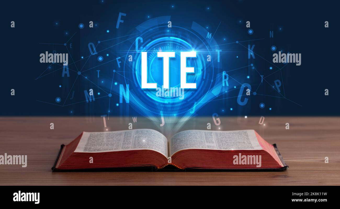 Technology abbreviation coming out from an open book Stock Photo - Alamy