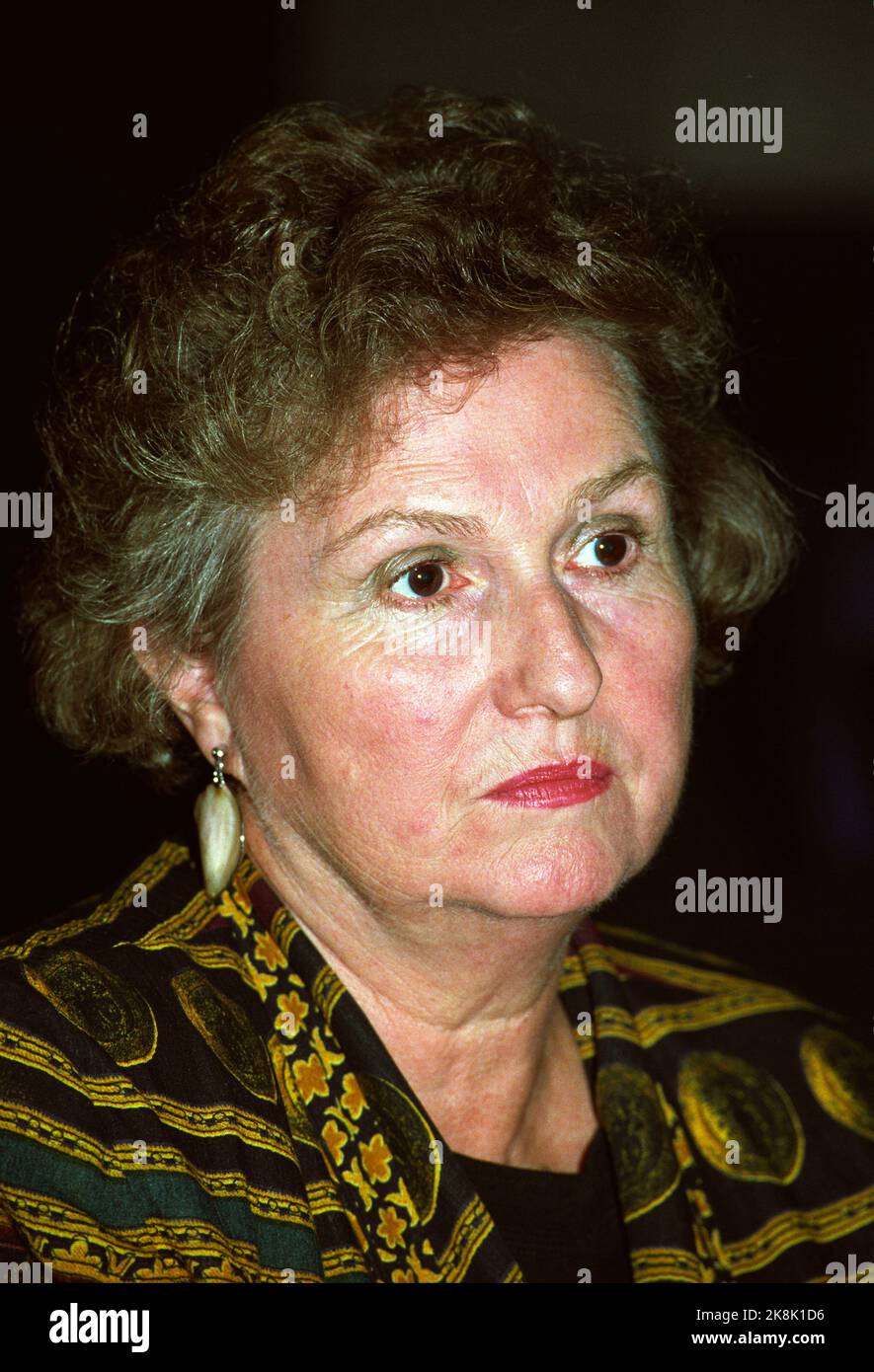 Program secretary in nrk television mette janson photo hi-res stock ...