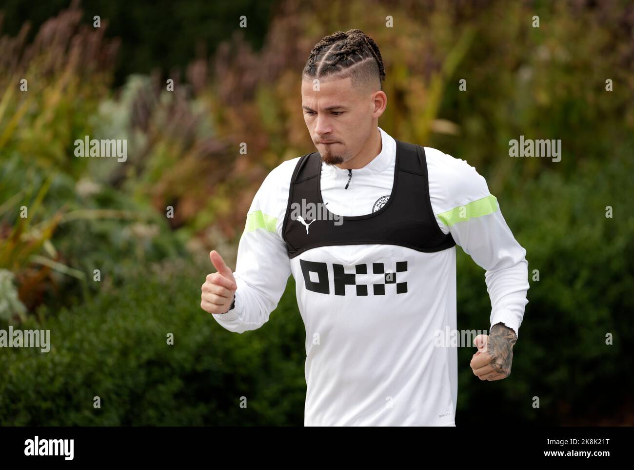 Manchester City's Kalvin Phillips during a training session at the City ...