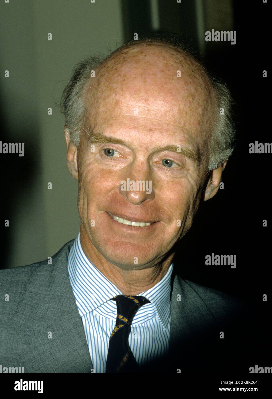 Oslo 19890706 Shipowner Fred Olsen jr. Here on board the cruise ship ...