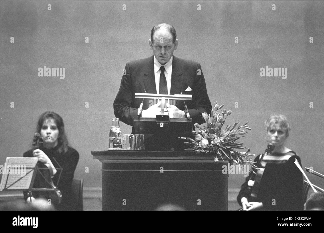 Oslo 19890103. NHO (Business Life Organization) is officially opened as ...