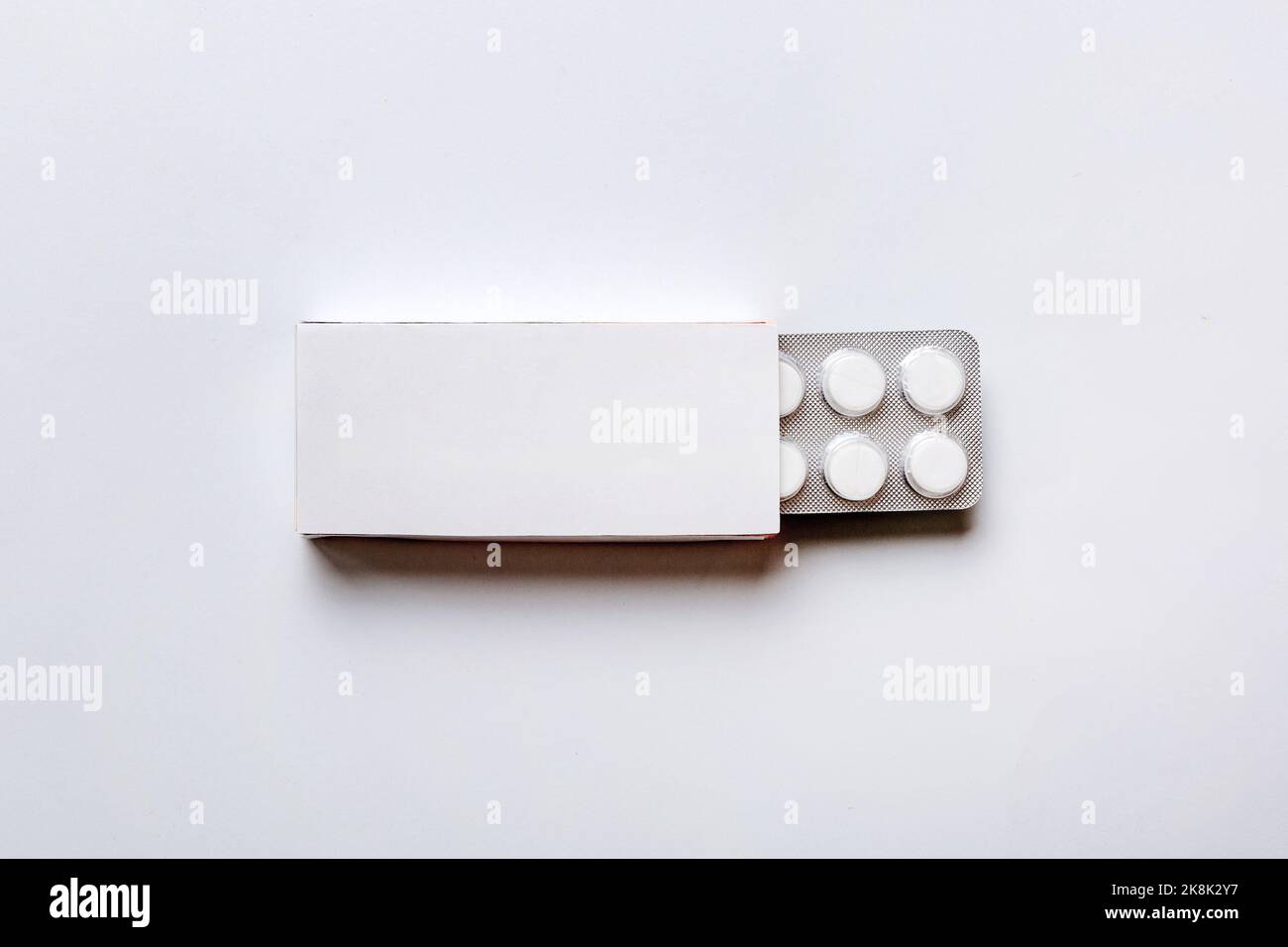 Blank White Product Package Box Mock-up. Open blank medicine drug box ...
