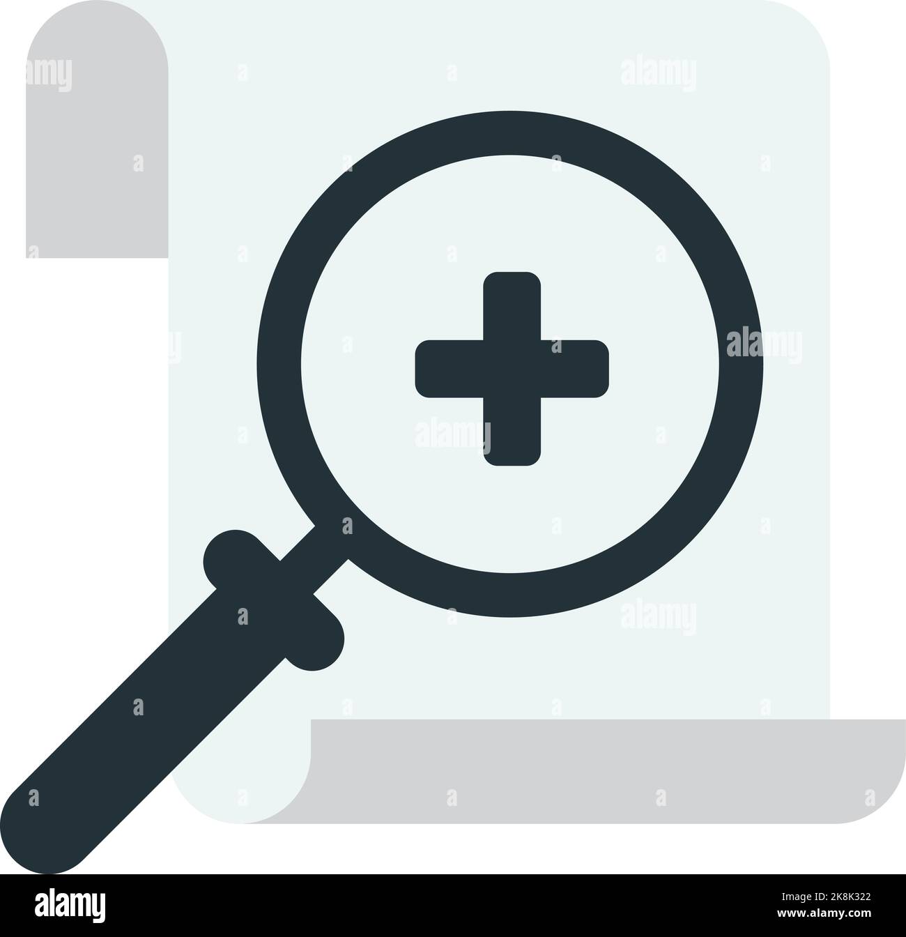 Magnification symbol illustration in minimal style isolated on ...
