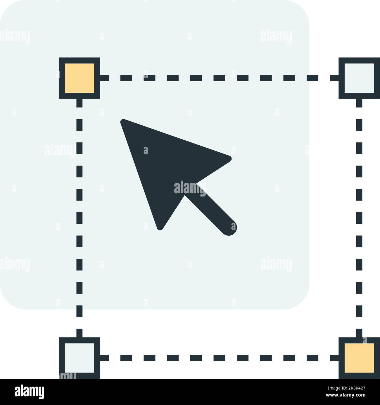 Cursor and text boxes illustration in minimal style isolated on background Stock Vector Image ...