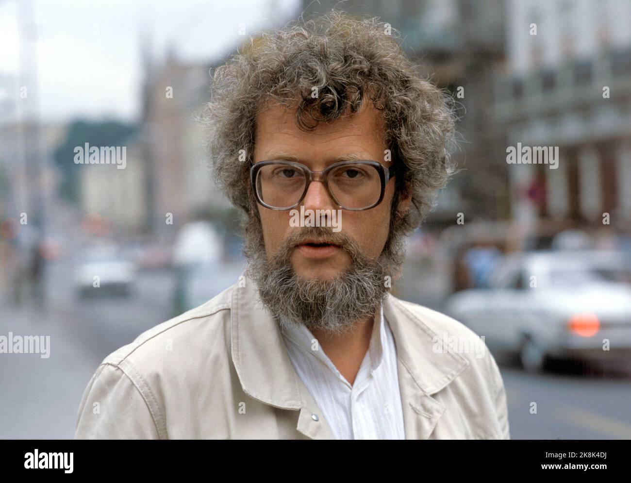 Oslo 1982-08: Author Dag Solstad photographed August 1982. Photo: Bjørn ...