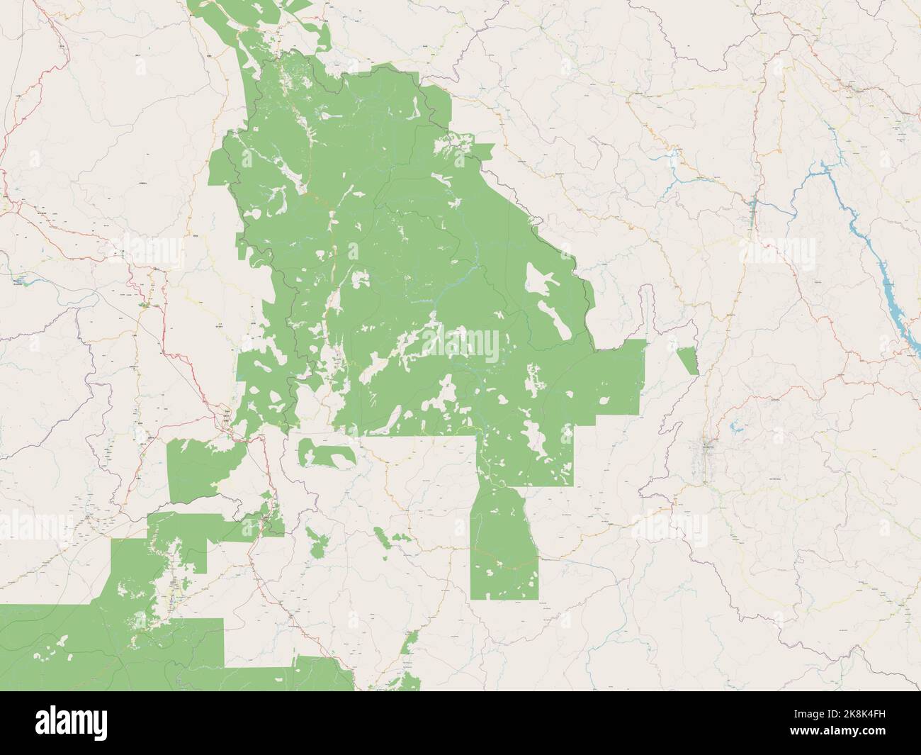 Phongsali, province of Laos. Open Street Map Stock Photo - Alamy
