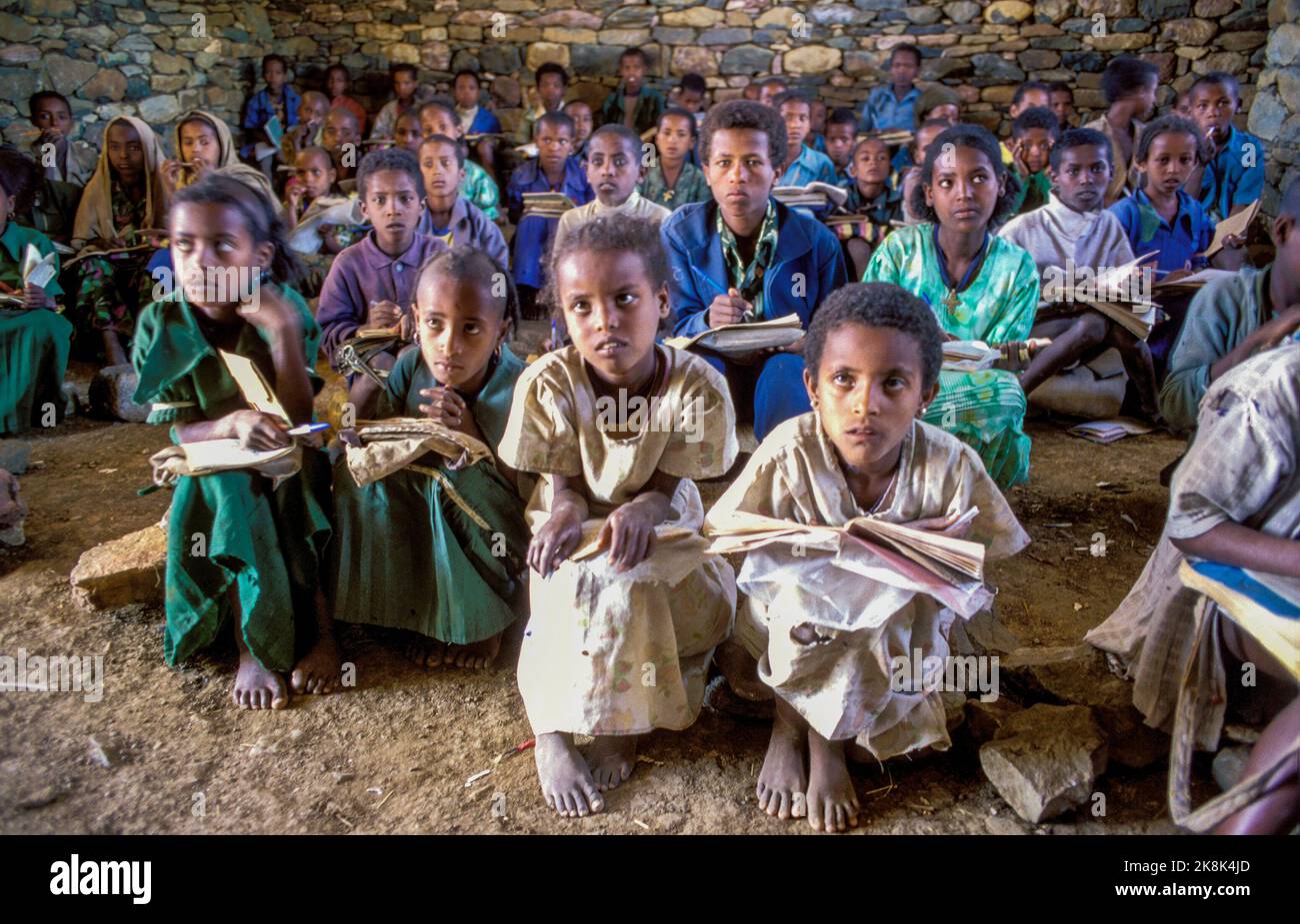 Ethiopia, Tigray; education in a shed Stock Photo - Alamy