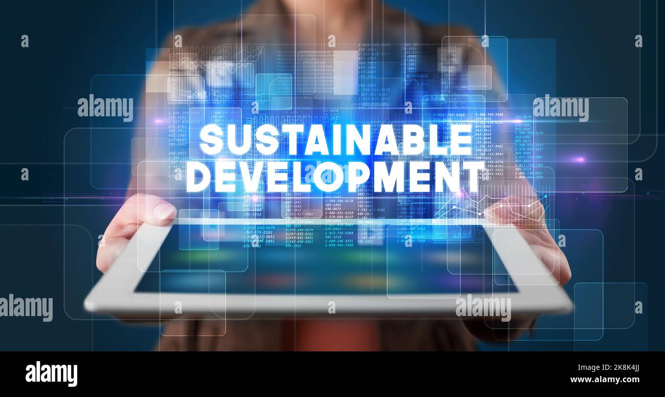 Person holding tablet, technology concept Stock Photo - Alamy