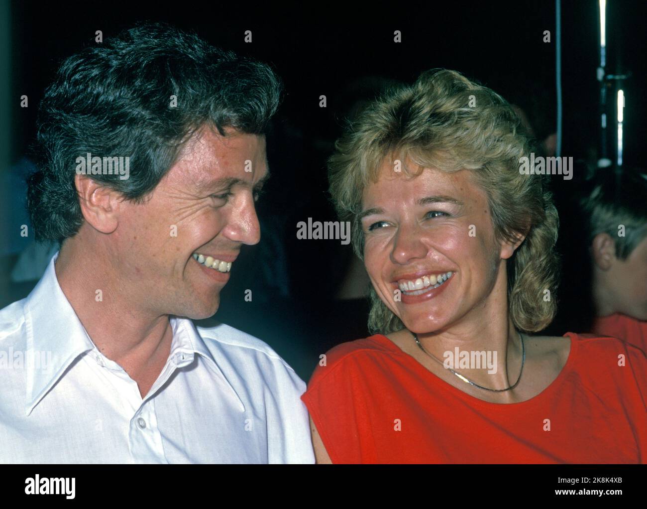 Oslo 19870721: Gunvor Hals and Hallvard Bakke photographed together ...