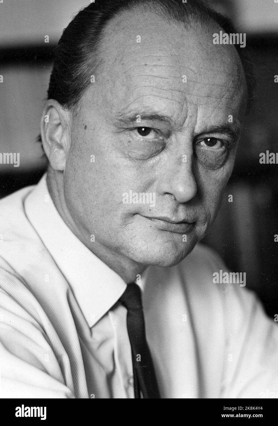 Norwegian author André Bjerke (1918-1985). Portrait September 1970 ...