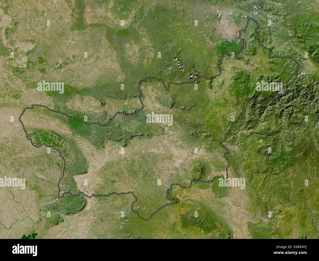 Saravan, province of Laos. Low resolution satellite map Stock Photo - Alamy